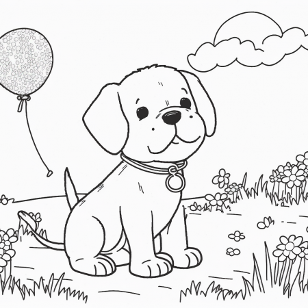 Omalovánky Pes zdarma k vytisknutí a stažení