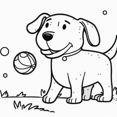 Omalovánky Pes zdarma k vytisknutí a stažení