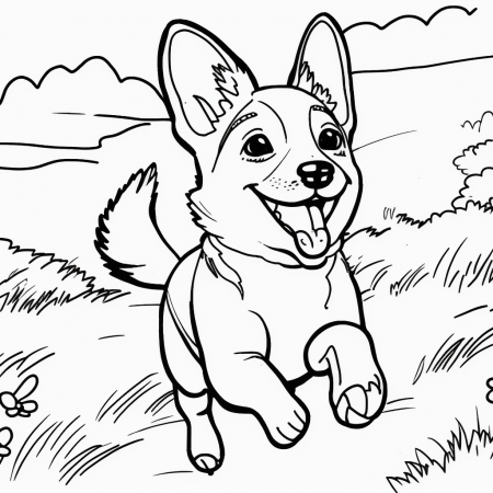 Omalovánky Pes zdarma k vytisknutí a stažení