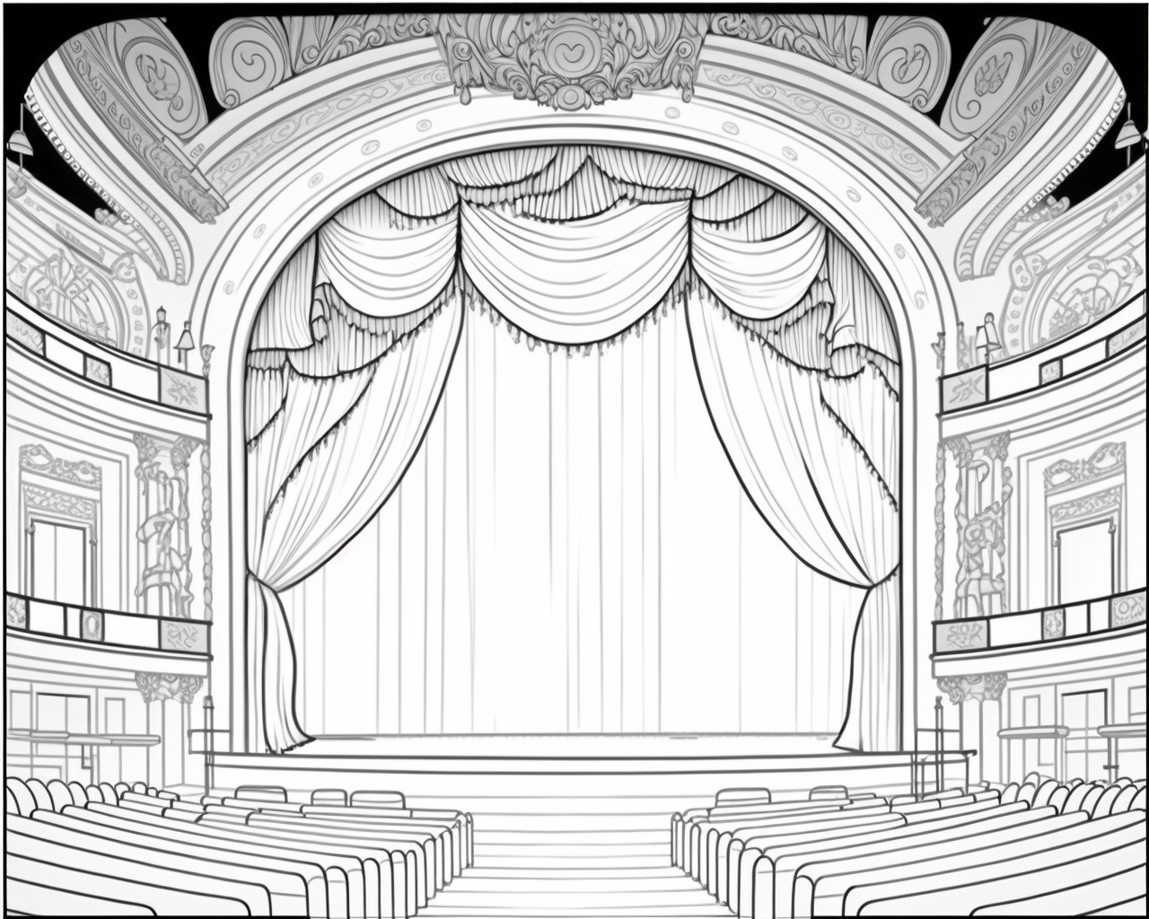 omalovánky pro dospělé divadlo - Omalovánky k vytisknutí zdarma