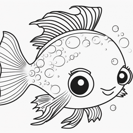 ryba 4 - Omalovánky k vytisknutí zdarma