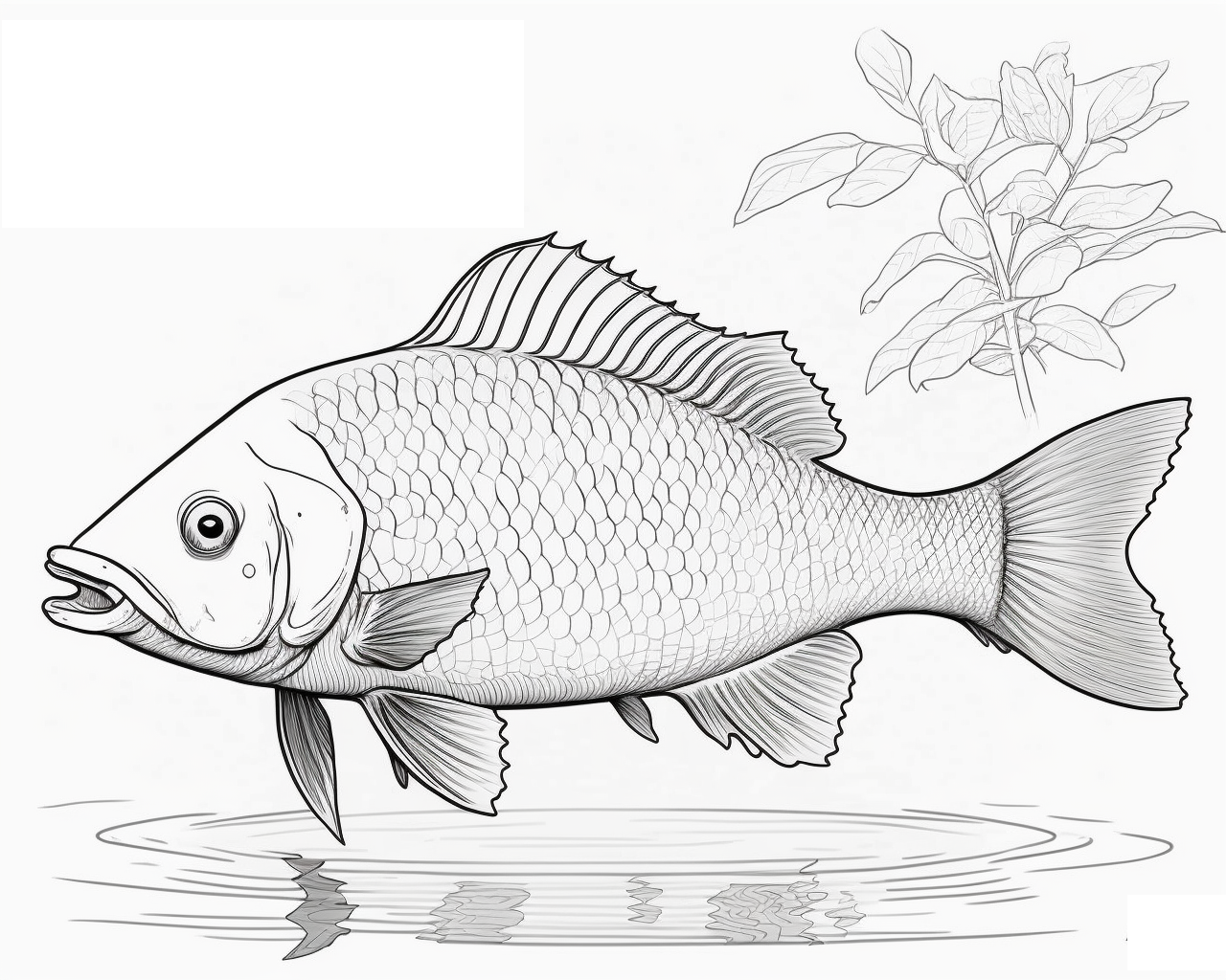 ryba 3 - Omalovánky k vytisknutí zdarma