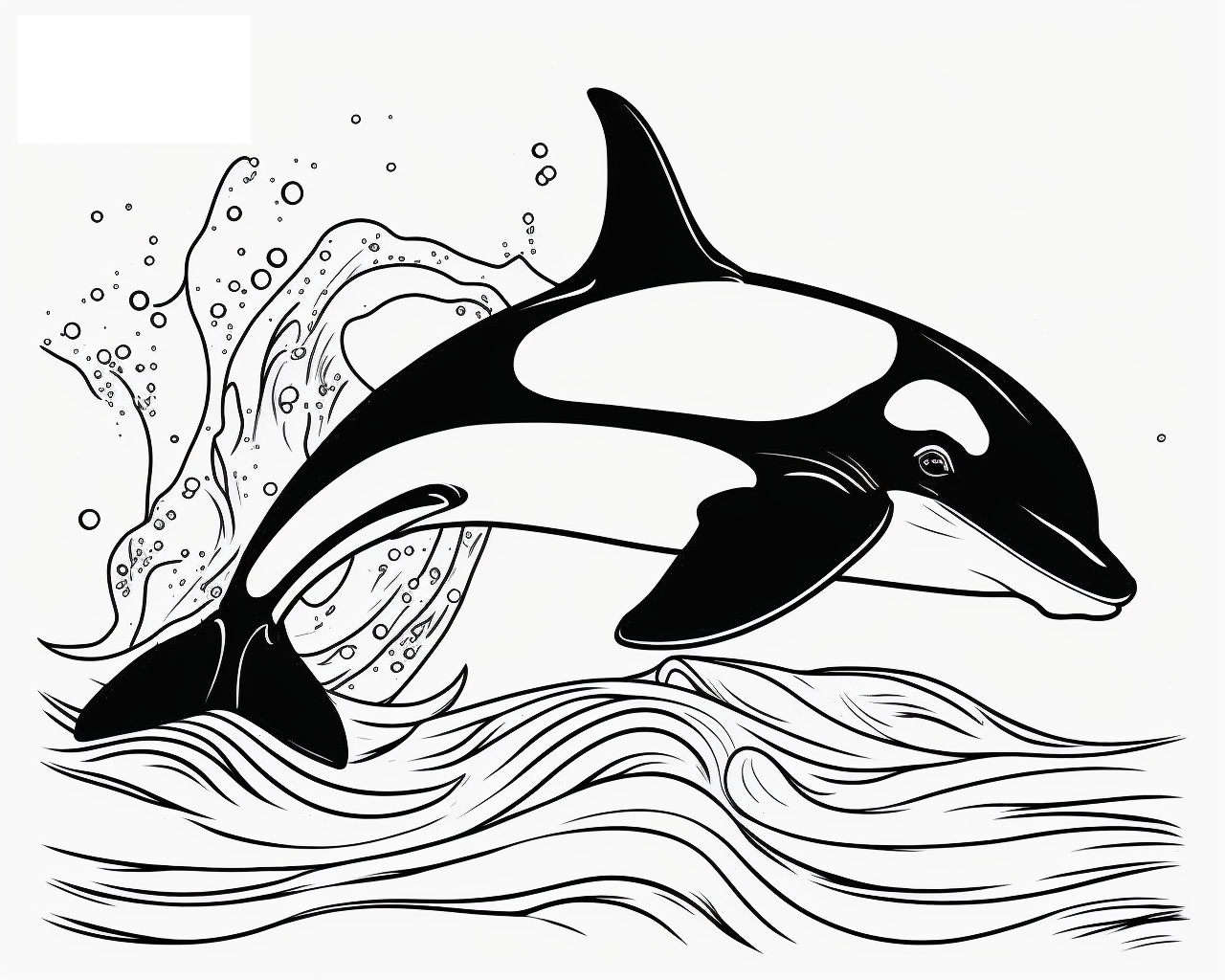 ryba kosatka 1 - Omalovánky k vytisknutí zdarma