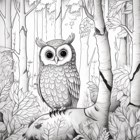 Omalovánky Sova zdarma k vytisknutí a stažení