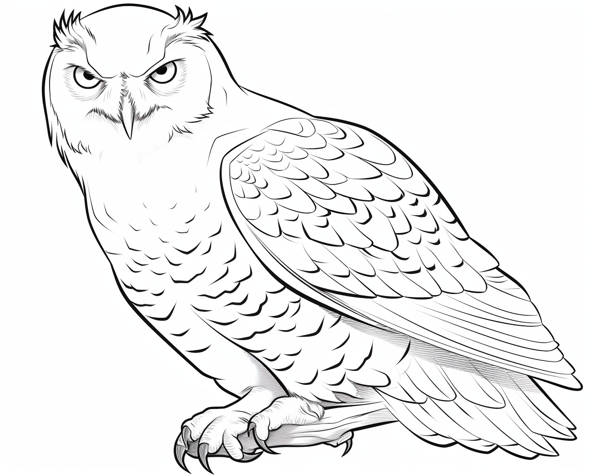 sova 20 - Omalovánky k vytisknutí zdarma