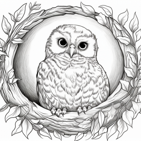 Omalovánky Sova zdarma k vytisknutí a stažení