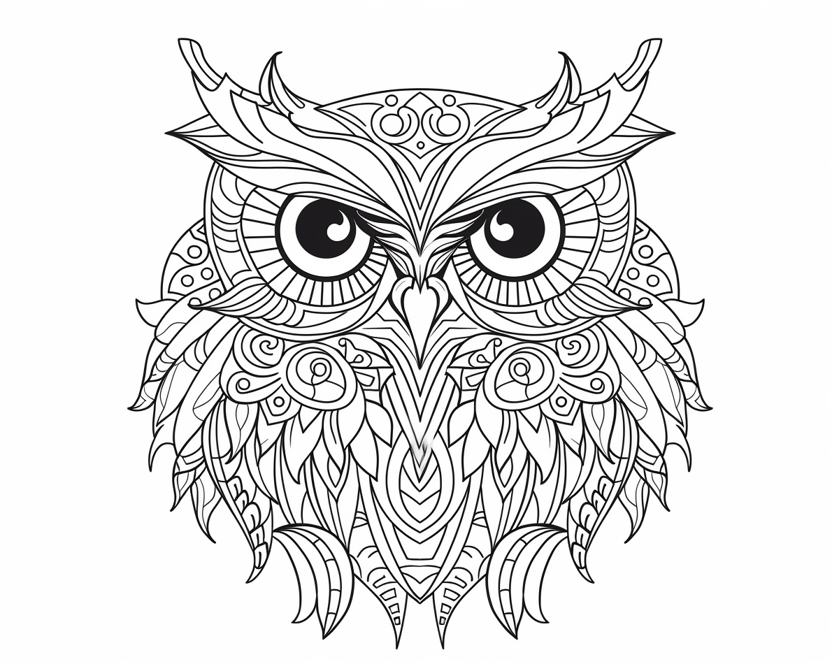 sova 30 - Omalovánky k vytisknutí zdarma