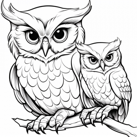 sova 24 - Omalovánky k vytisknutí zdarma