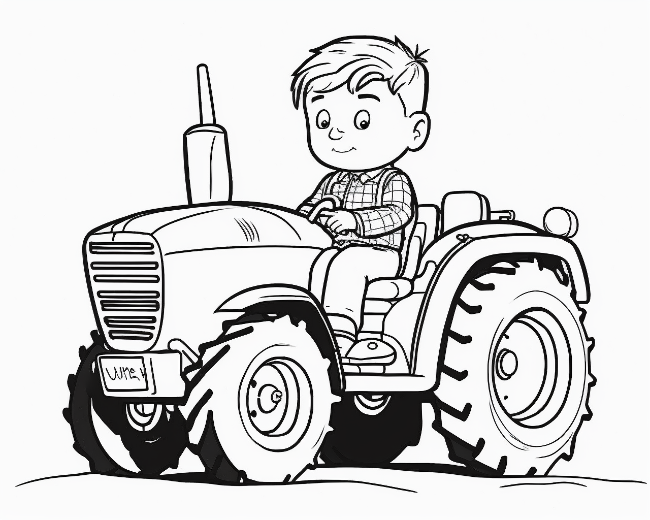 traktor 2 - Omalovánky k vytisknutí zdarma