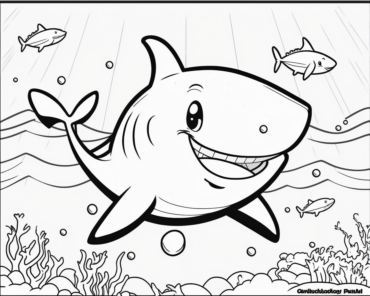 omalovánky zvířata veselý žralok - Omalovánky k vytisknutí zdarma